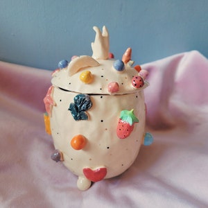 The Whimsical Jar of Bunny Secrets! Special Jar. Rose Mushroom Flower ...