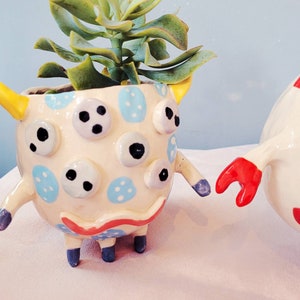 The Space Monster Alien Collection! Handmade Ceramic Plant Pot, Indoor ...