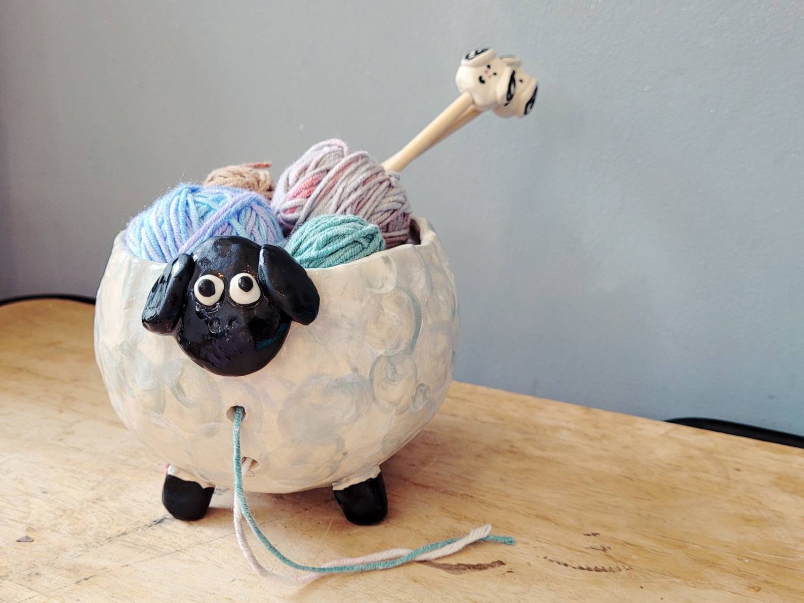 The Silly Sheep Yarn Bowl - Handmade Ceramic Yarn Bowl. Hand Pinched ...