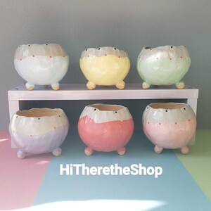 The Pastel Cauldron Collection - Handmade Succulent Cactus Pot, Plant ...