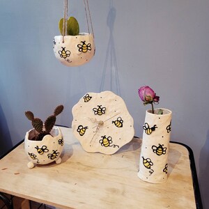 The Bee Collection - Handmade Ceramic Planter, Succulent Pot, Cactus ...