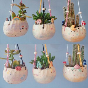 The Woodland Magic Collection! Handmade Ceramic Hanging Planters ...