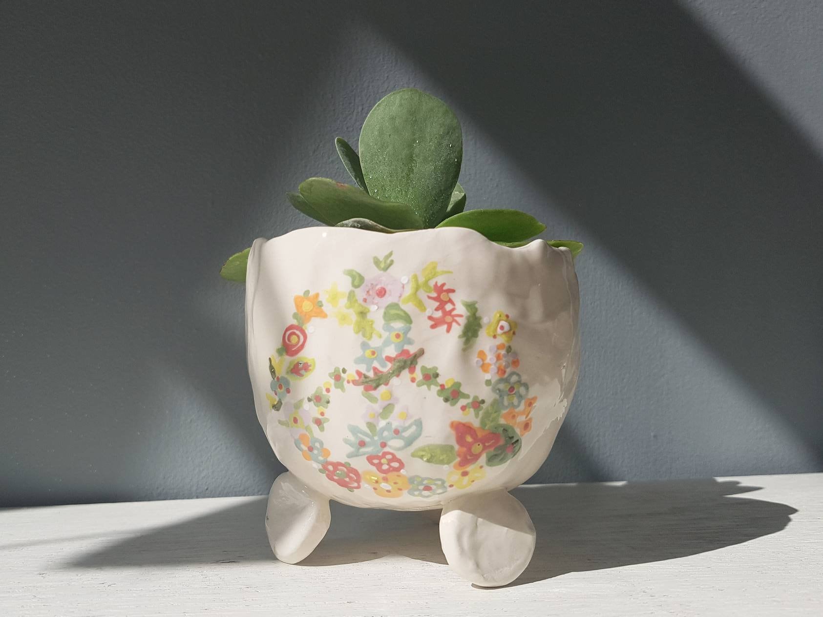 The Very Fun Collection 3 Handmade Ceramic Plant Pot | Etsy UK