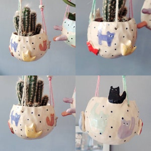 The Lush Pots Collection - Handmade Ceramic Hanging Planters, Succulent ...
