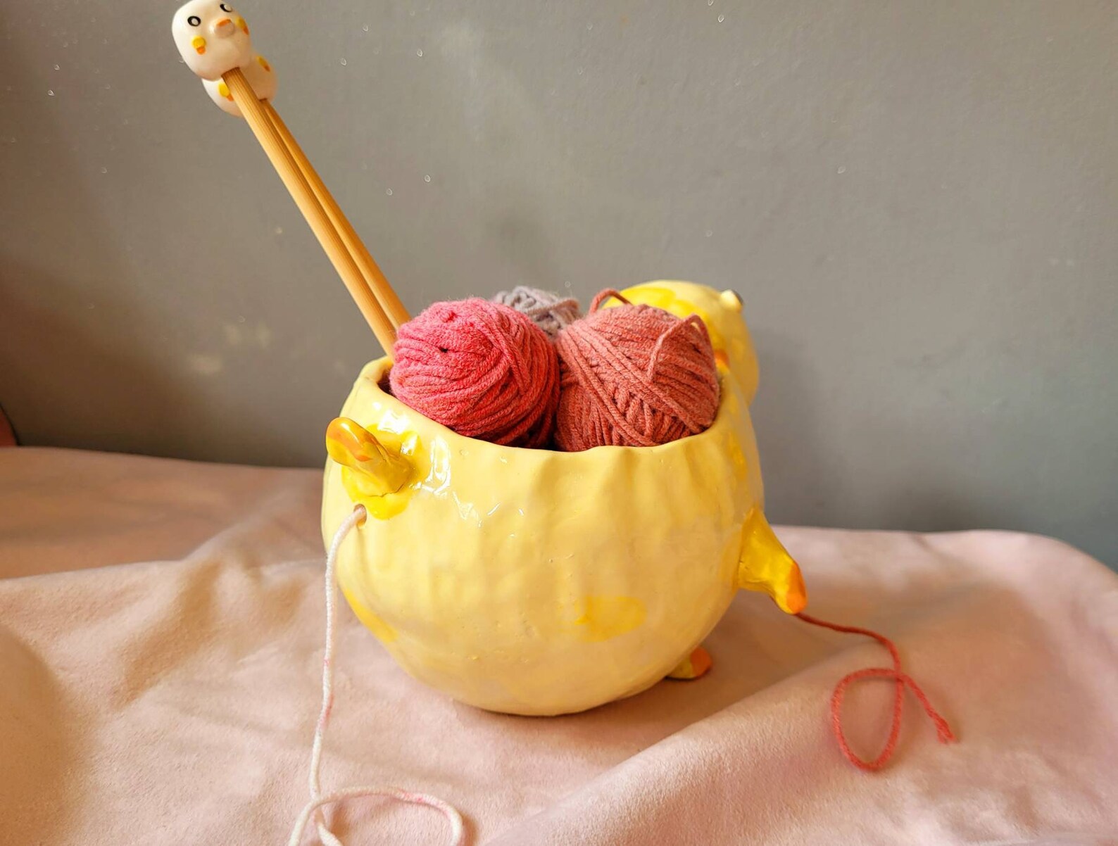 The Silly Chicken Yarn Bowl Handmade Ceramic Yarn Bowl. Hand - Etsy