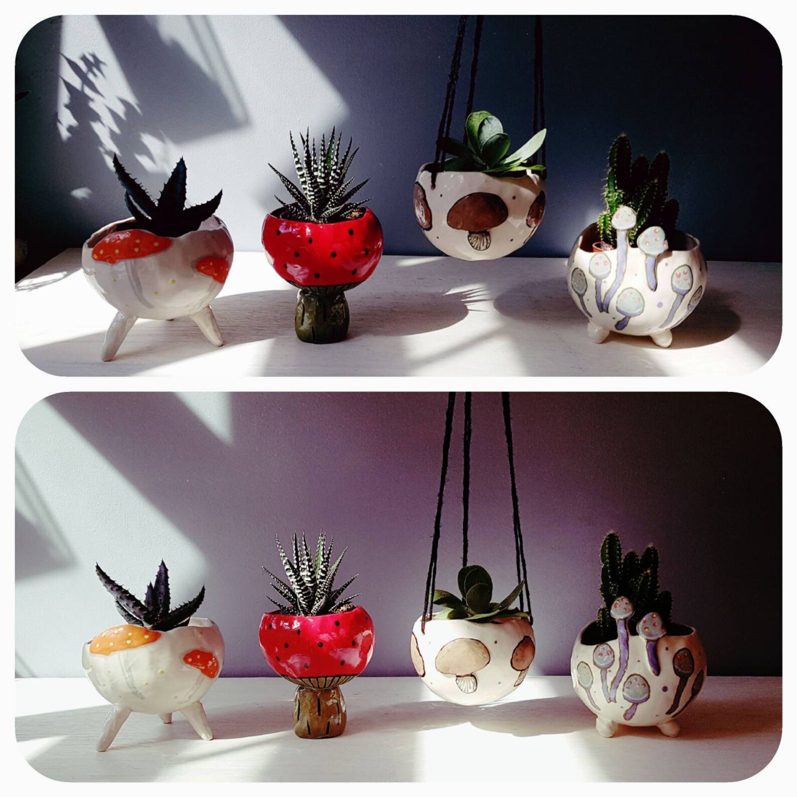 The Cool Shrooms Collection Handmade Ceramic Hanging | Etsy