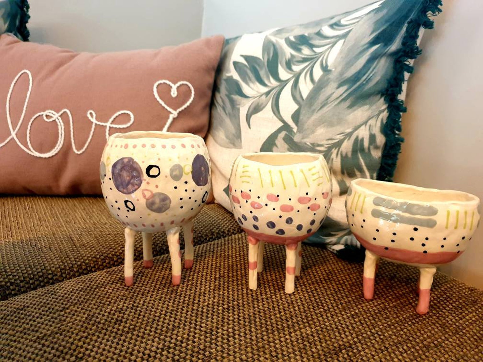 The Four Legs Collection - Ceramic, Succulent Pot, Cactus Pot, Plant ...