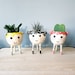 The Spotty Dotty Face Collection - Handmade Ceramic Plant Pot ...