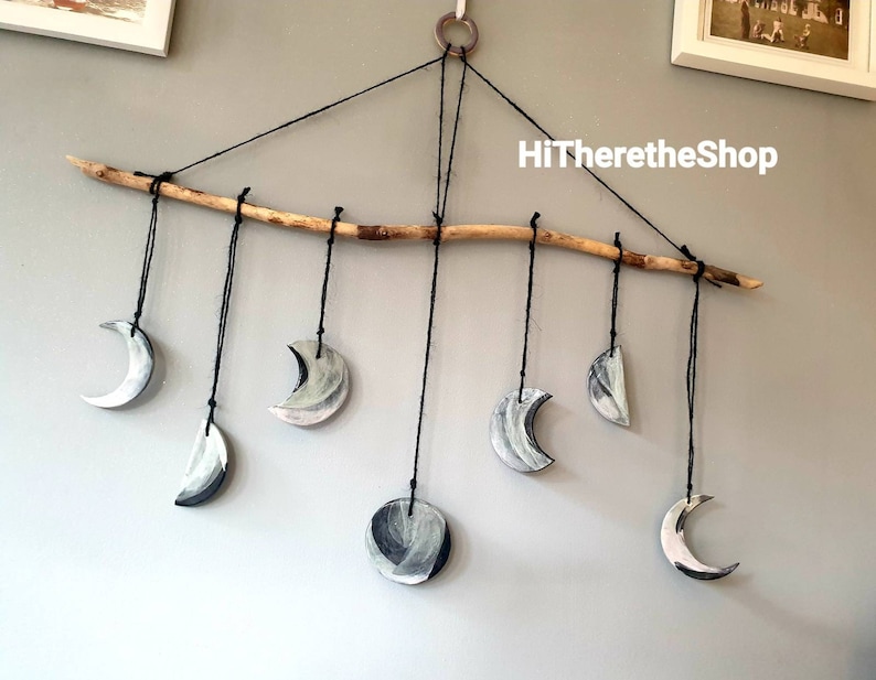 The Hithere Wall Collection - Moon Phase Wall Hanging. Handmade Ceramic ...