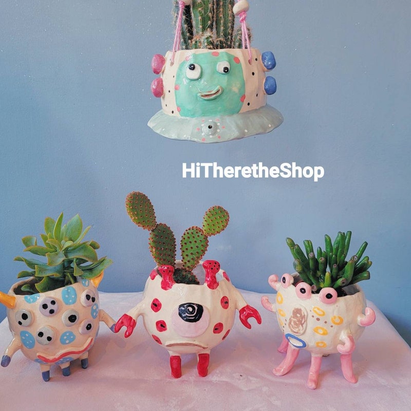 Monster Plant Pot - Etsy