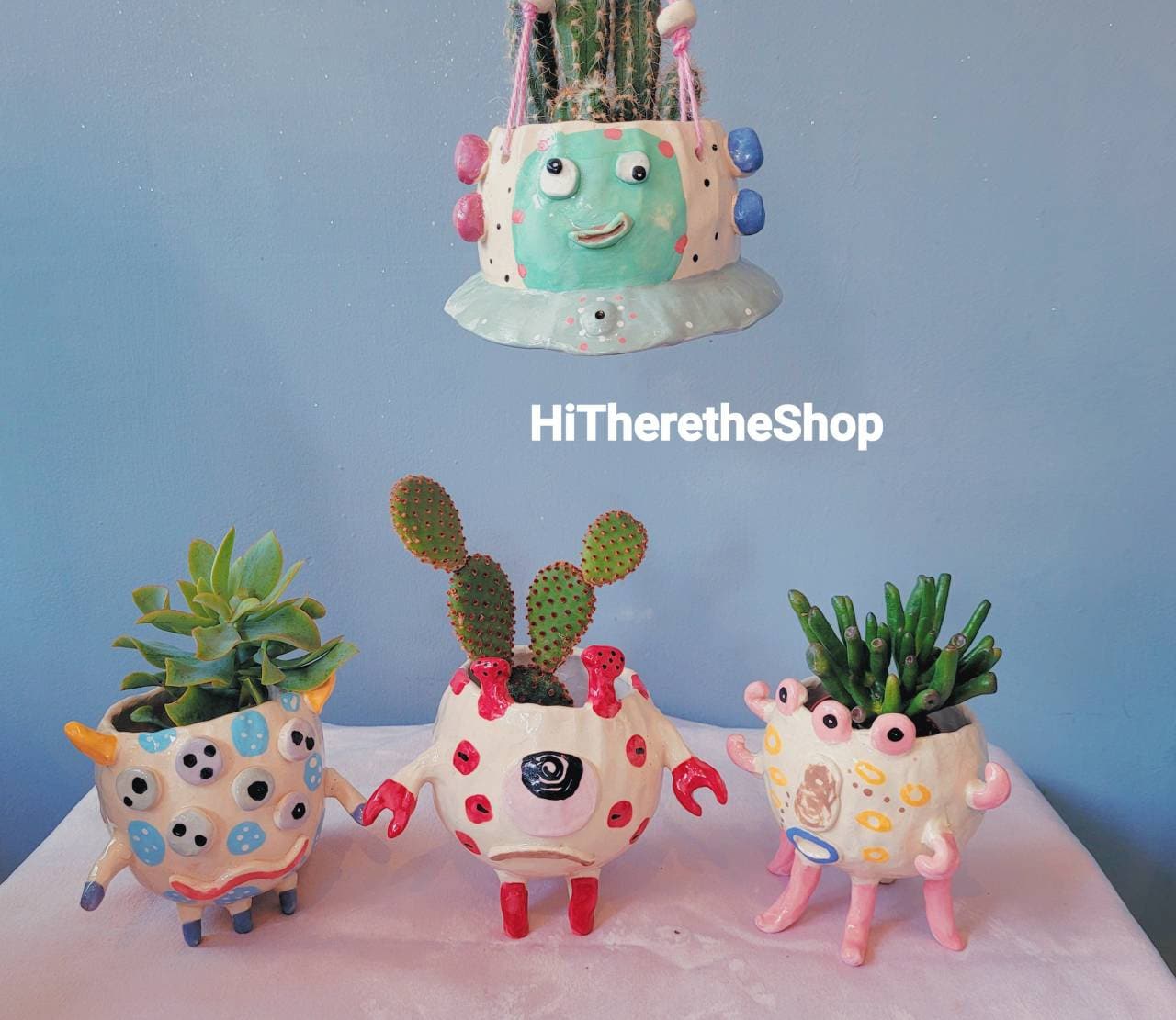 The Space Monster Alien Collection Handmade Ceramic Plant - Etsy