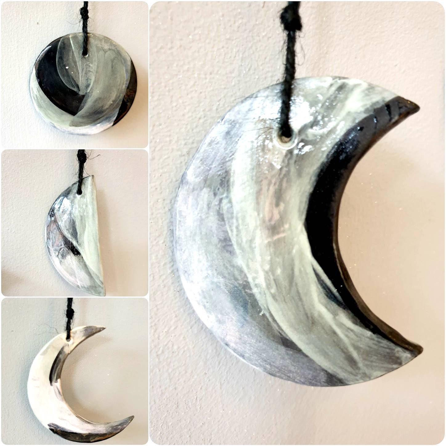 The Hithere Wall Collection - Moon Phase Wall Hanging. Handmade Ceramic ...