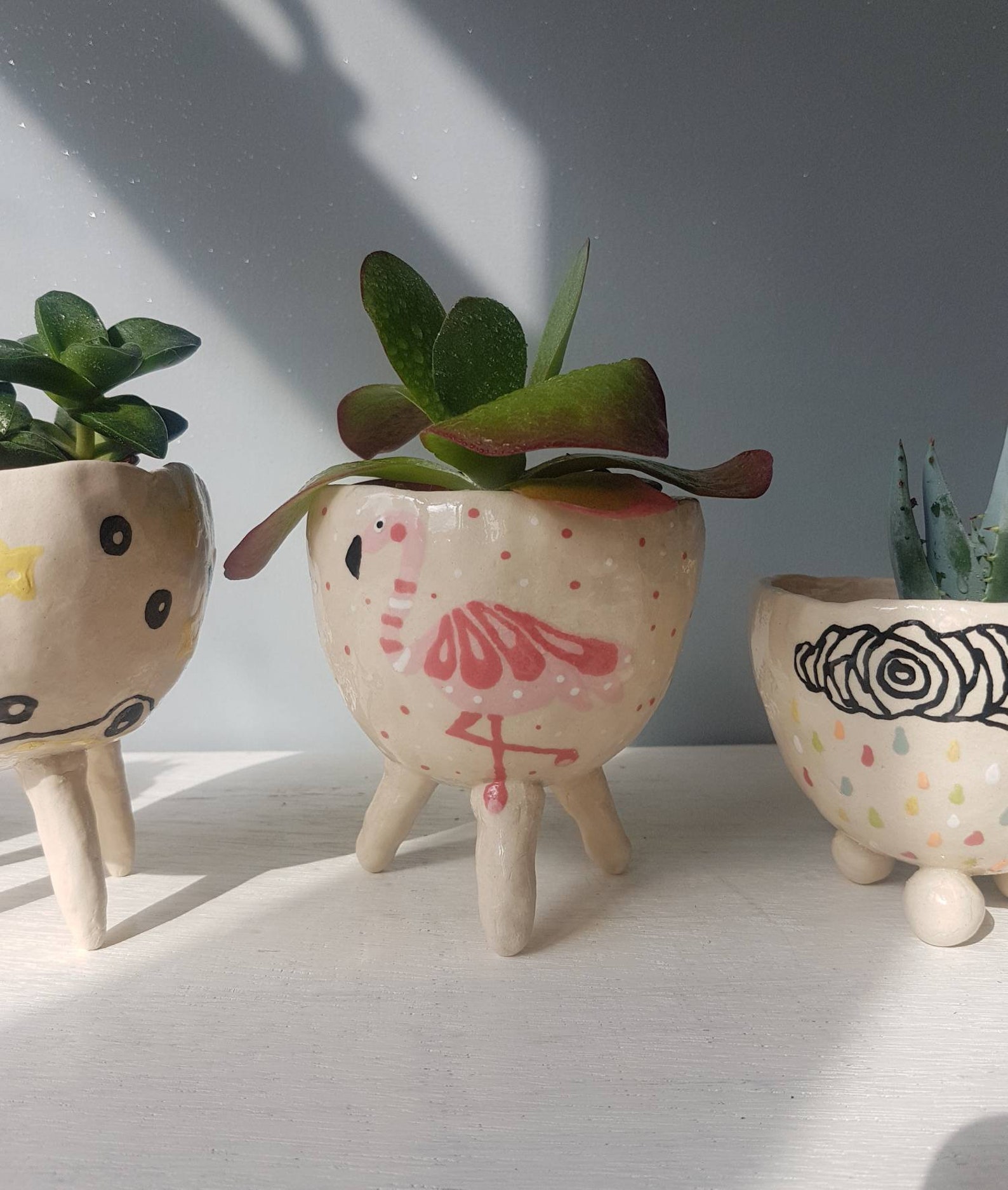 The Very Fun Collection Ceramic Handmade Succulent Pot - Etsy UK