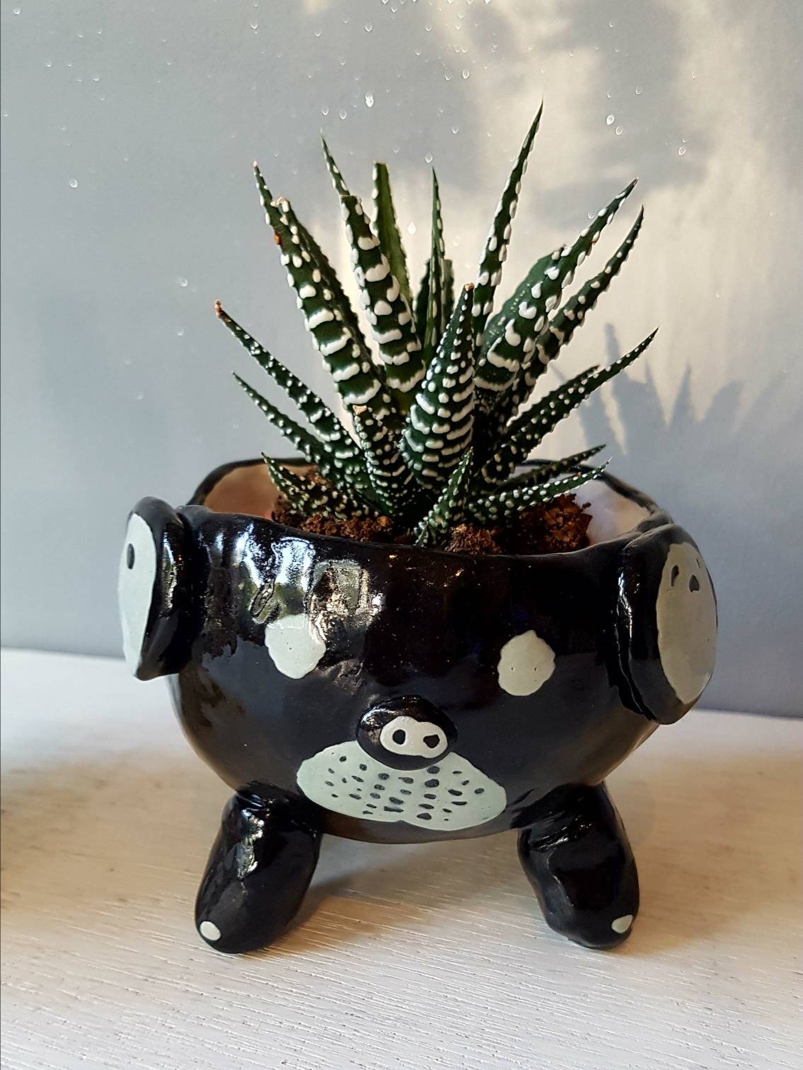 The Pug Friends Collection - Handmade Ceramic Plant Pot, Succulent Pot ...