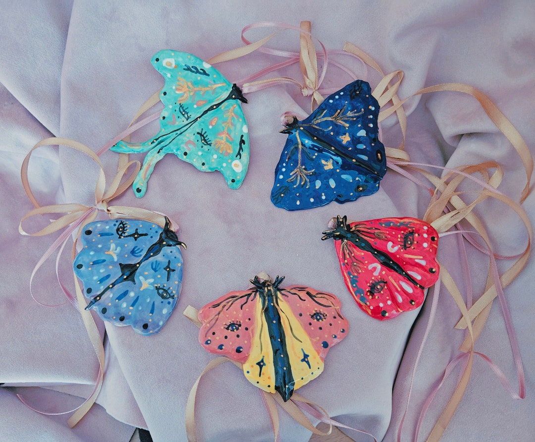 Moth and Butterfly Spirits! Handmade Ceramic Butterfly Hangings ...