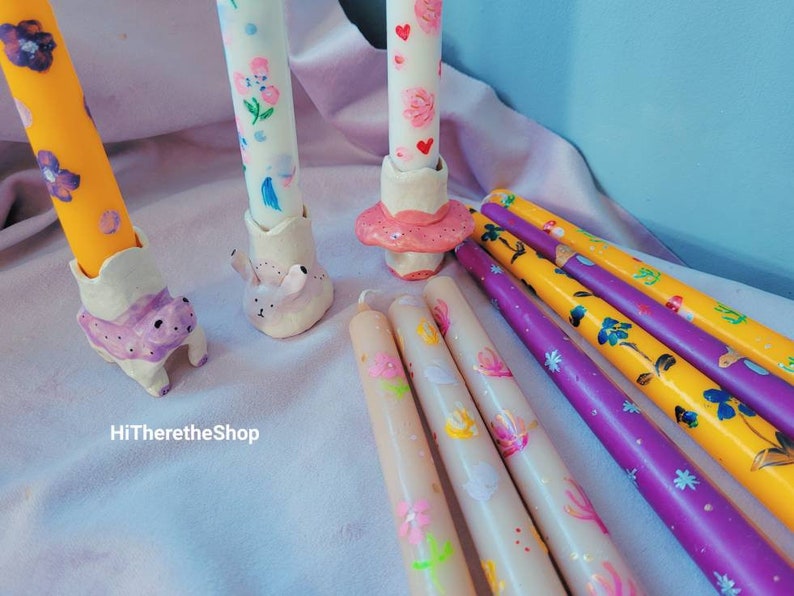Hand Painted Candles Obsession Collection! Hand Painted Taper or ...