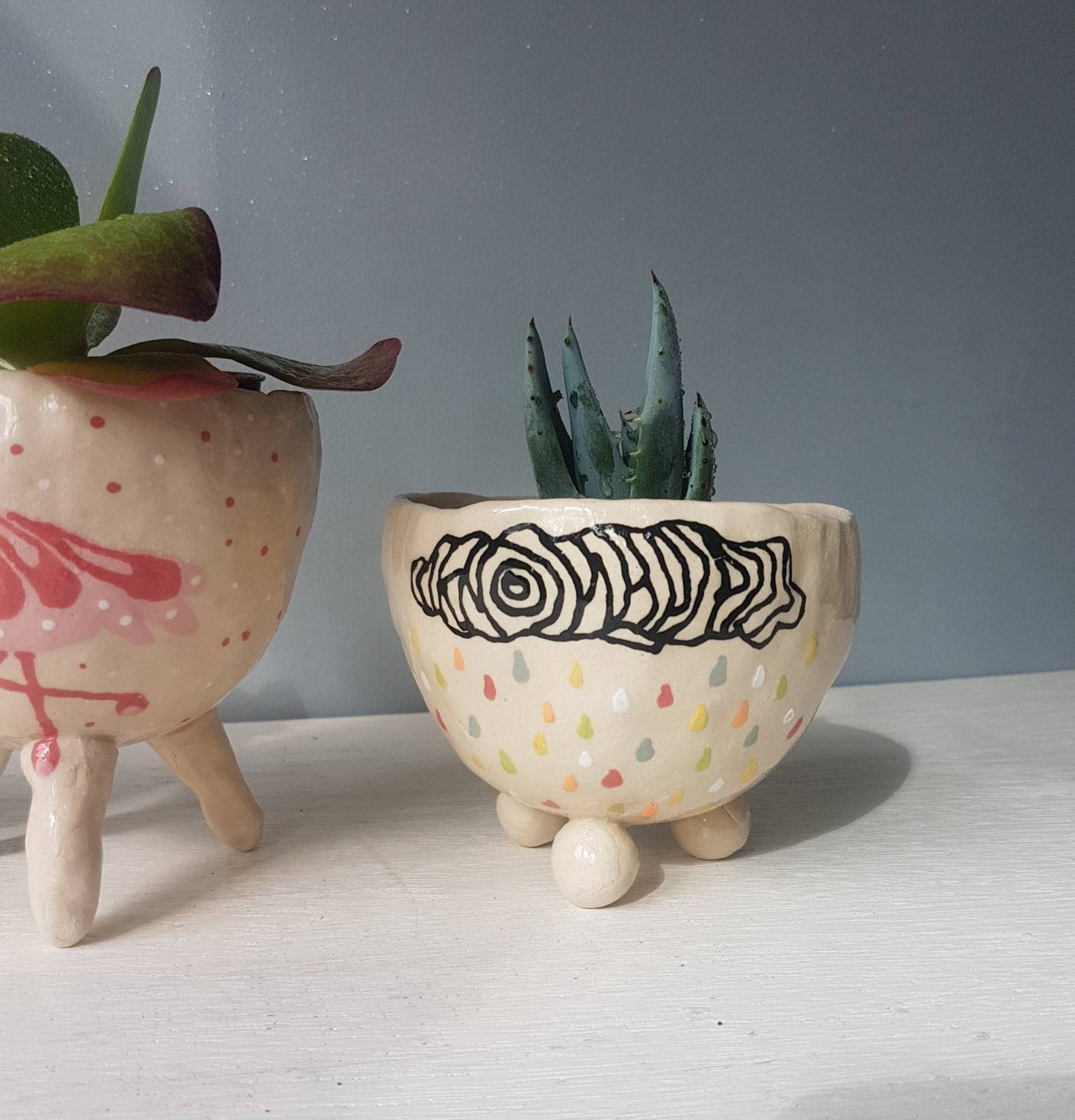The Very Fun Collection Ceramic Handmade Succulent Pot - Etsy UK