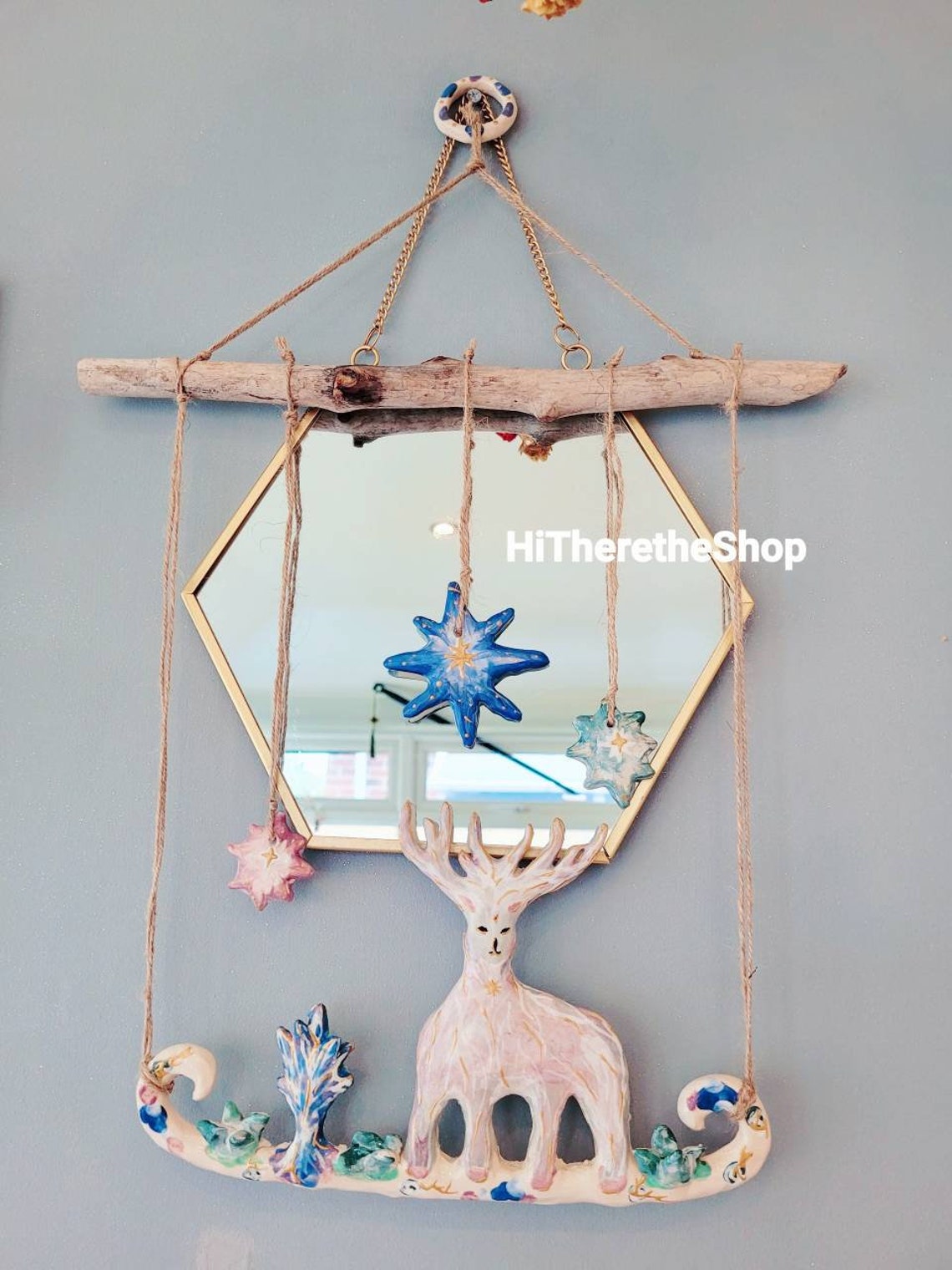 The Majestic White Stag! Handmade Ceramic Wall Hanging. God, Purity ...