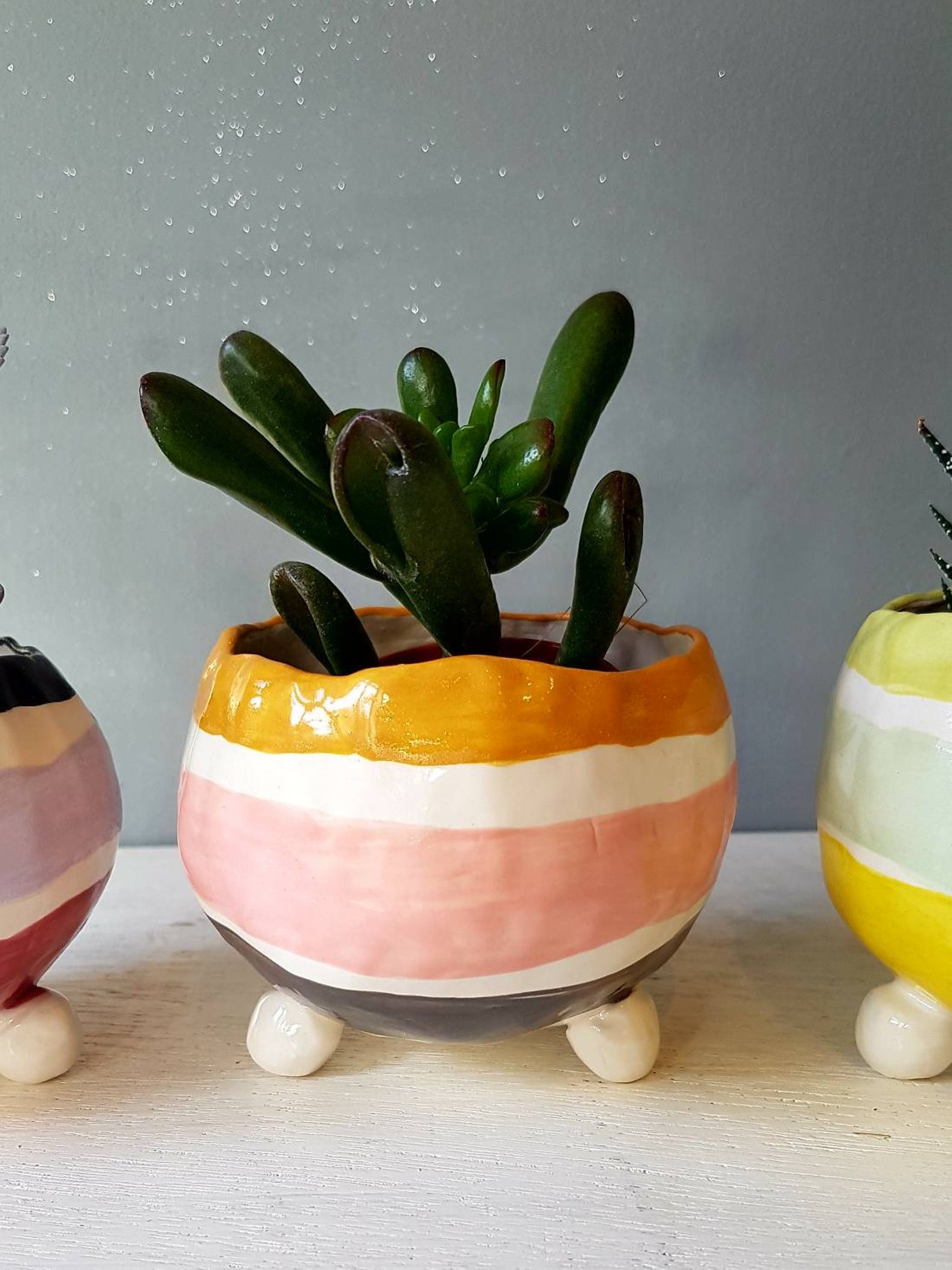 The Rainbow Candy Collection 2 Handmade Ceramic Planter - Etsy