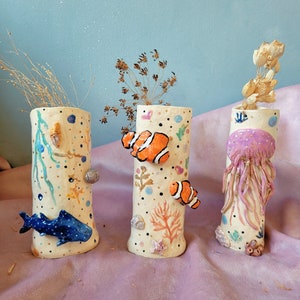 The Sealife Vases - Handmade Ceramic Vase, Home Décor, Garden Décor ...