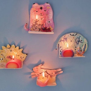 The Magic Animal Shrines! Handmade Ceramic Anima Wall Shelf, Candle ...