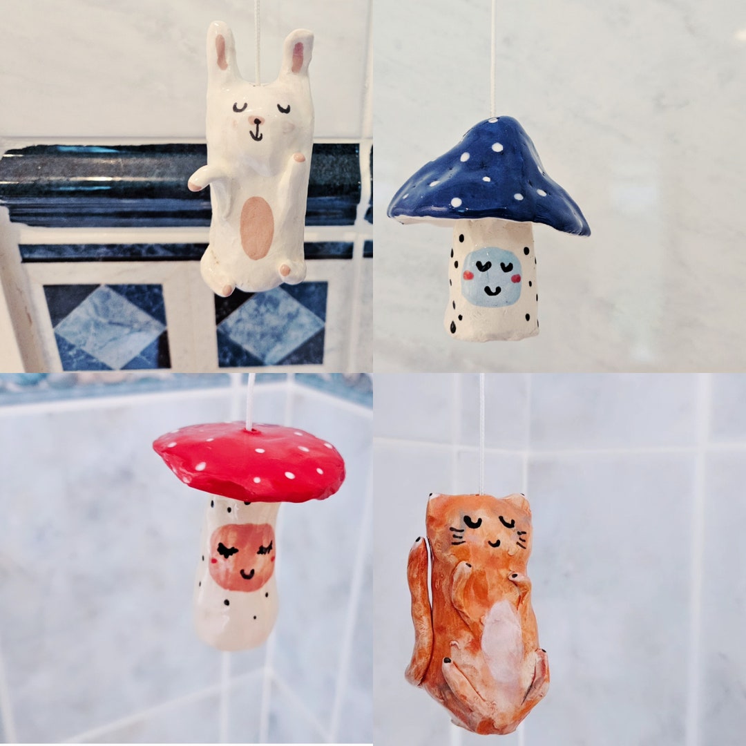 Light Pulls - Handmade Ceramic Light Pull. Mushroom. Cat. Pottery Gift ...