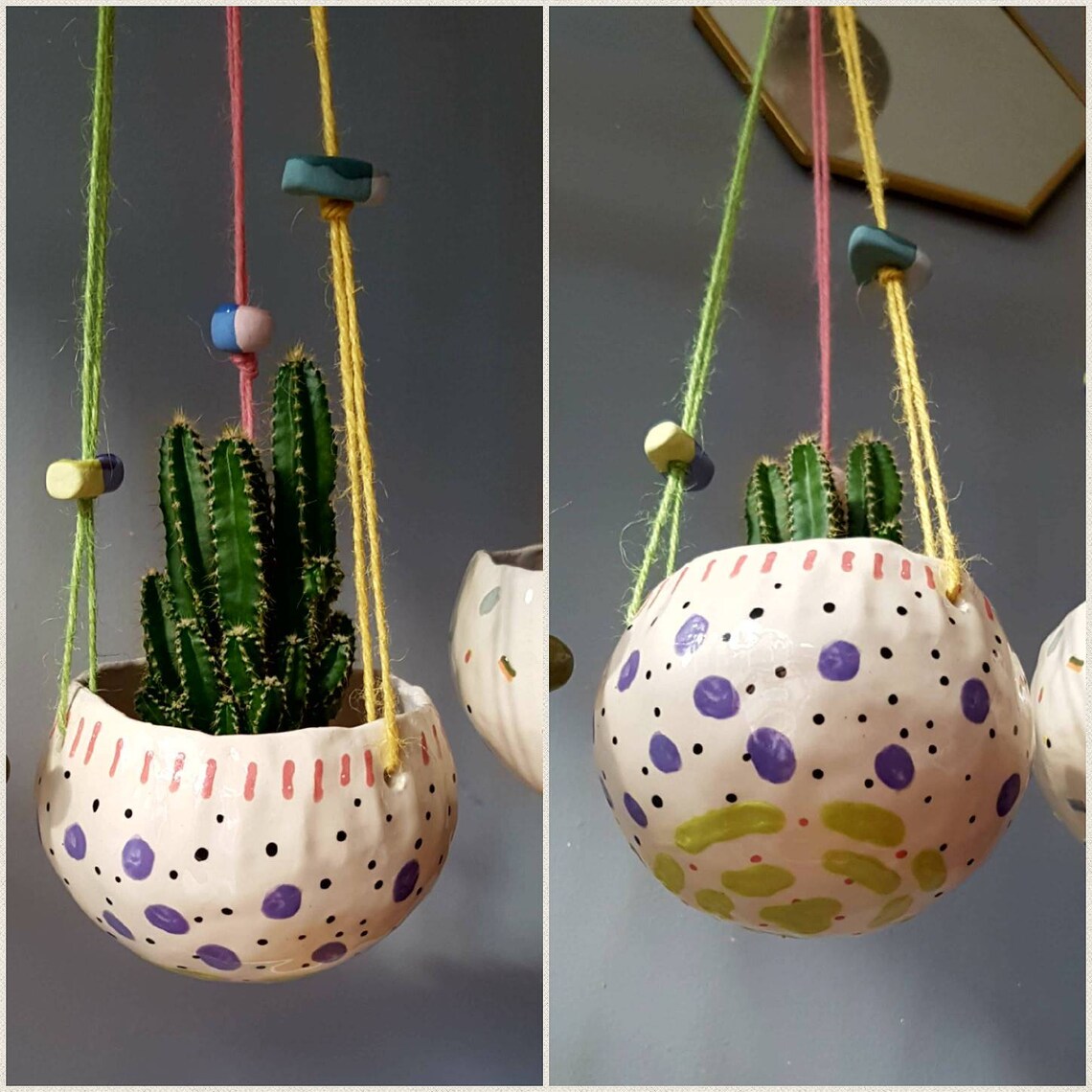 The Random Pots Collection Handmade Ceramic Hanging - Etsy