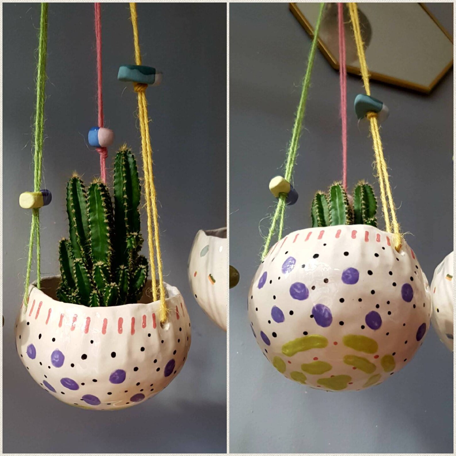 The Random Pots Collection Handmade Ceramic Hanging - Etsy