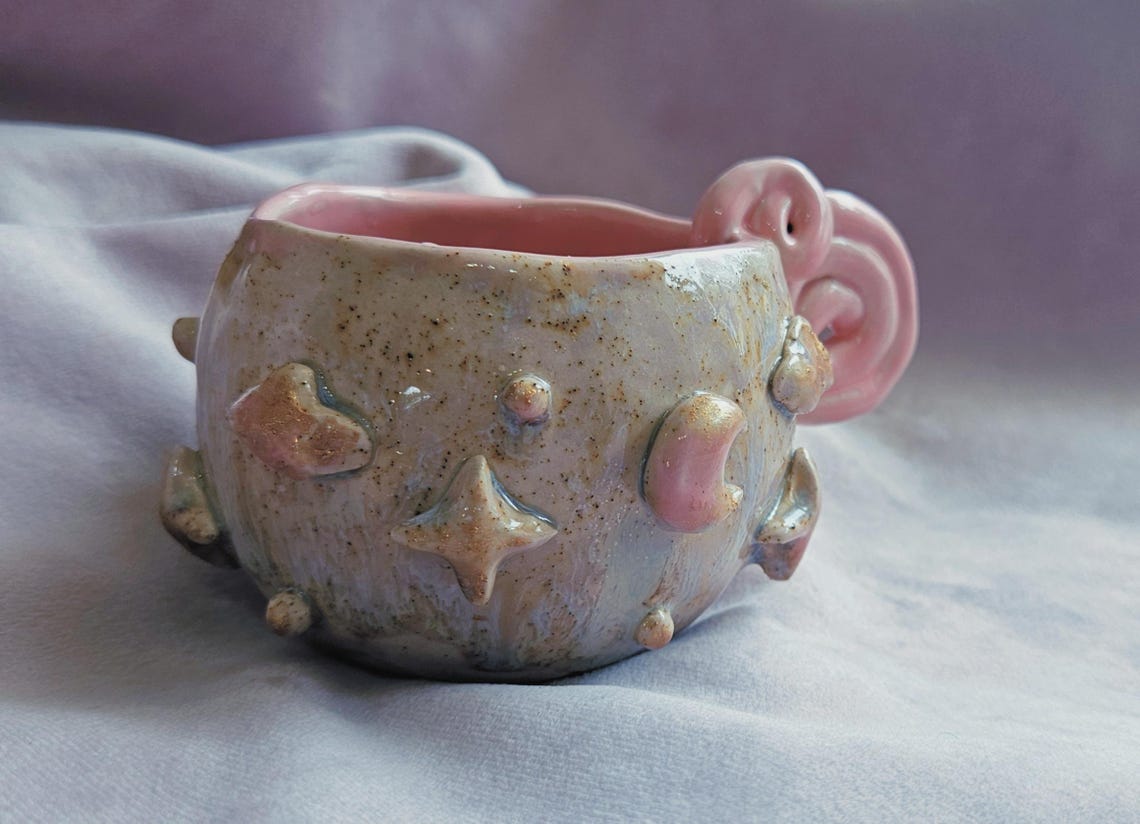 Moon Star Magic Mug! Handmade Ceramic Coffee Mug Tea Cup. Moon Star ...