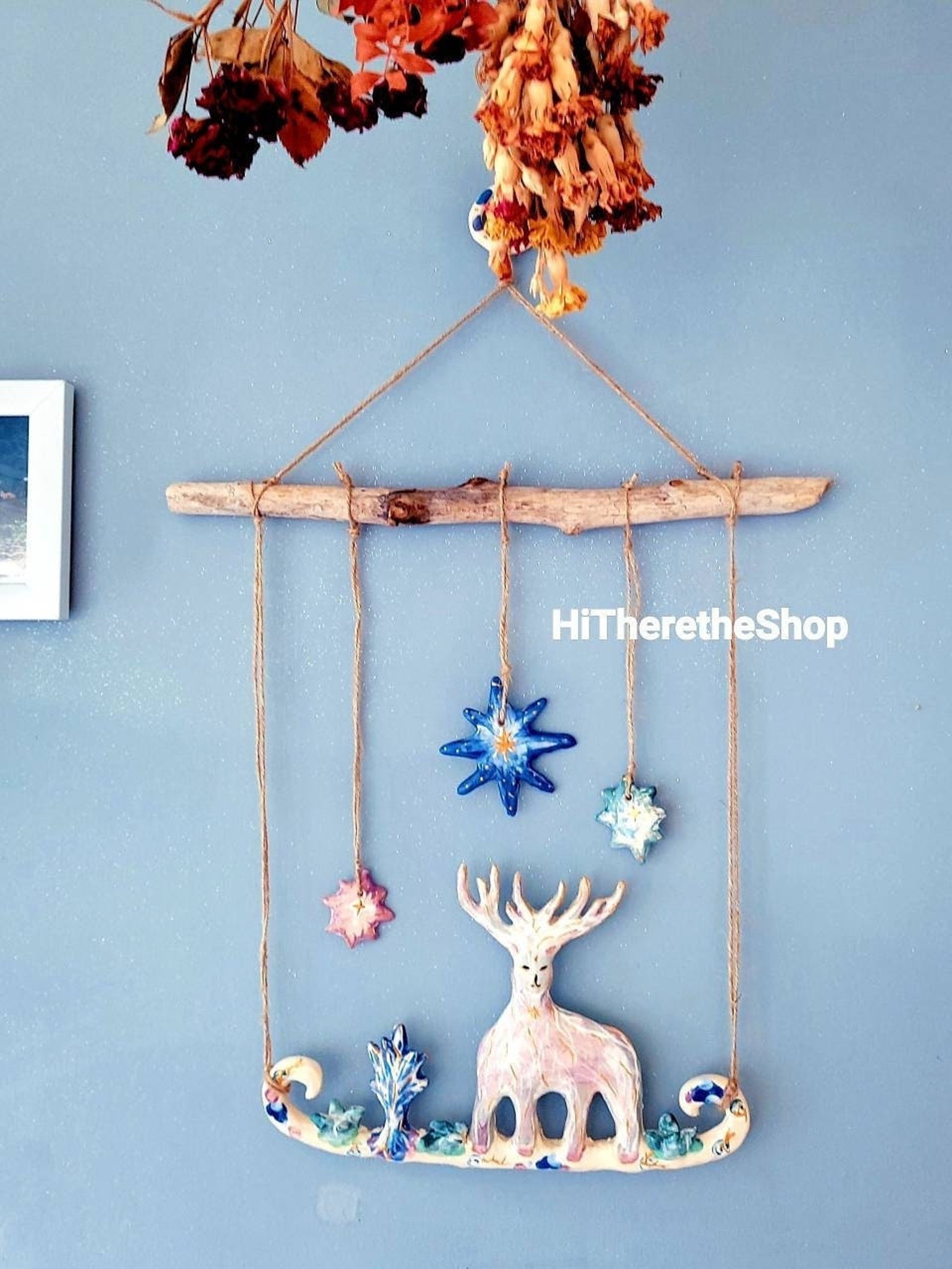 The Majestic White Stag! Handmade Ceramic Wall Hanging. God, Purity ...