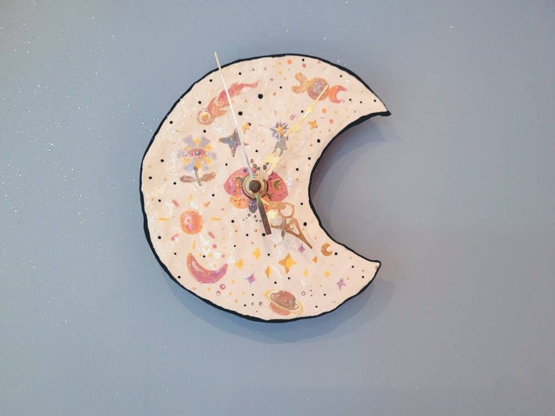 The Moon Magic Clock - the Uncannies Collection. Hand Made Ceramic ...