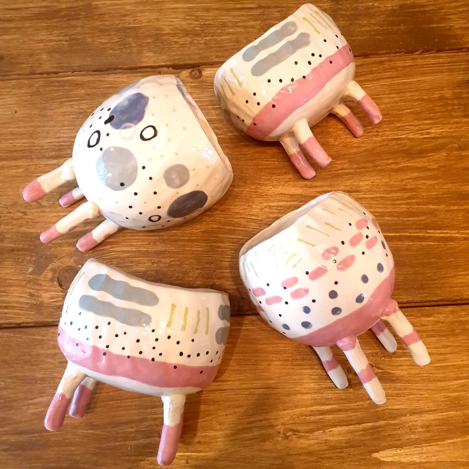 The Four Legs Collection - Ceramic, Succulent Pot, Cactus Pot, Plant ...