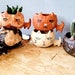 The Big Headed Cat. Ceramic Handmade Plant Pot. Succulent Pot. Cactus ...