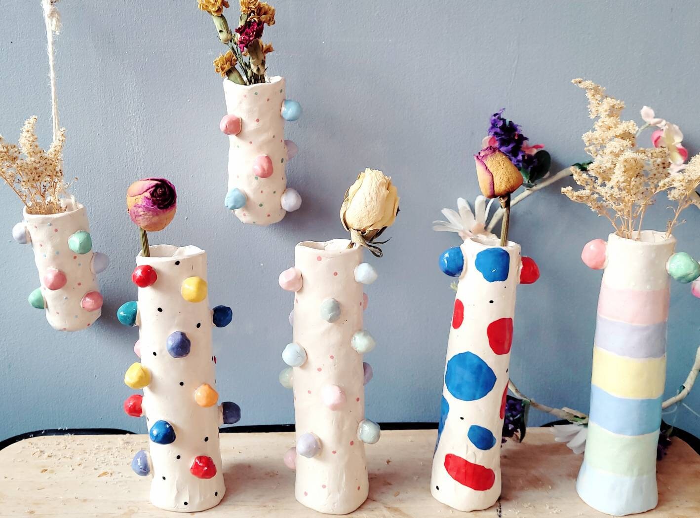 The Bobbly Vase Collection - Handmade Ceramic Vase, Home Décor ...