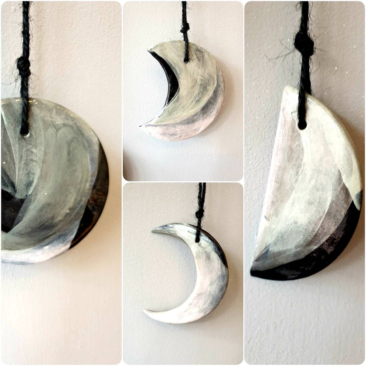 The Hithere Wall Collection - Moon Phase Wall Hanging. Handmade Ceramic ...