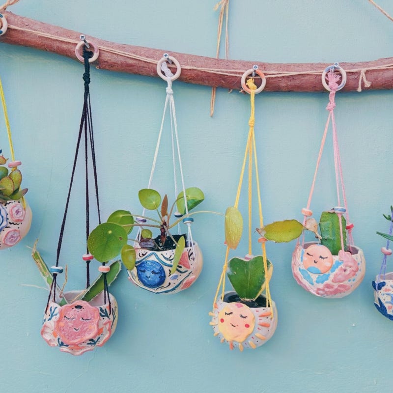 Pinch Pot Planter Hangers - Etsy