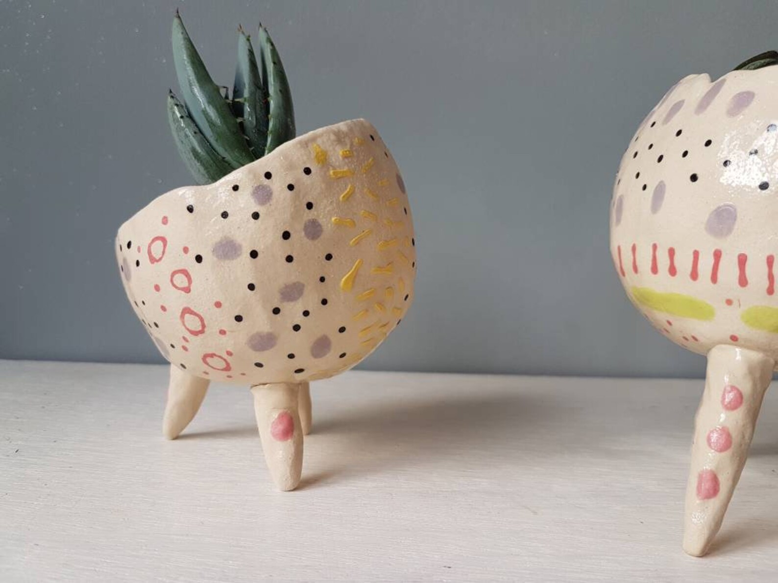 The Wonky Pot Collection Handmade Ceramic Succulent Pot - Etsy Australia