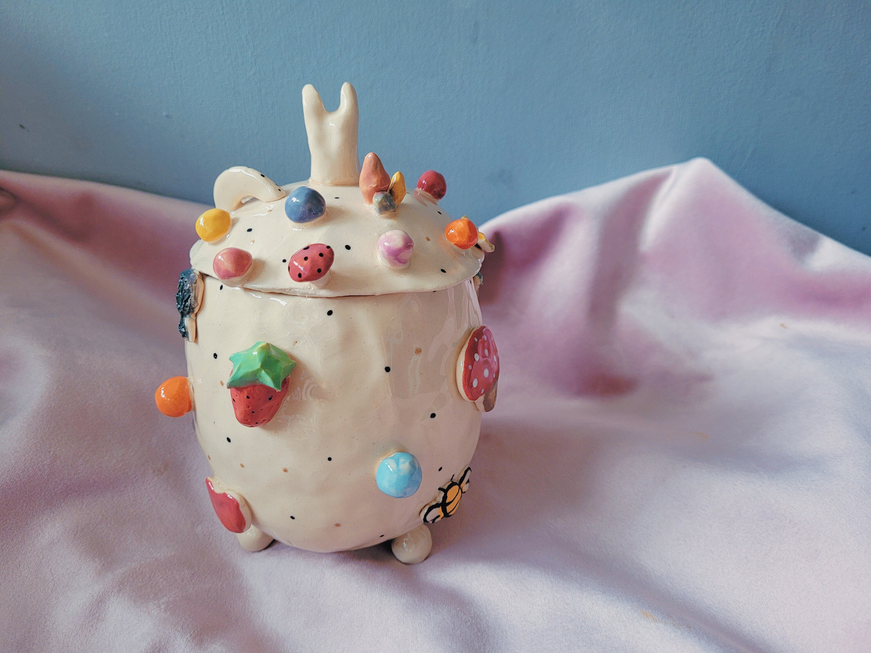 The Whimsical Jar of Bunny Secrets! Special Jar. Rose Mushroom Flower ...