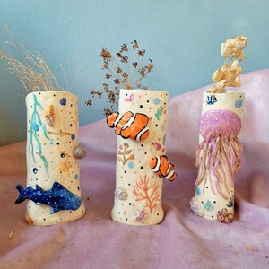 The Sealife Vases - Handmade Ceramic Vase, Home Décor, Garden Décor ...
