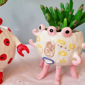 The Space Monster Alien Collection! Handmade Ceramic Plant Pot, Indoor ...