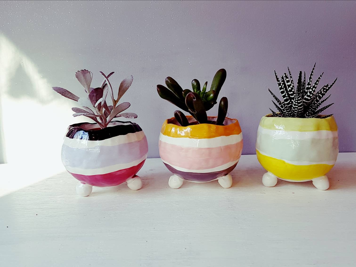 The Rainbow Candy Collection 2 Handmade Ceramic Planter - Etsy UK