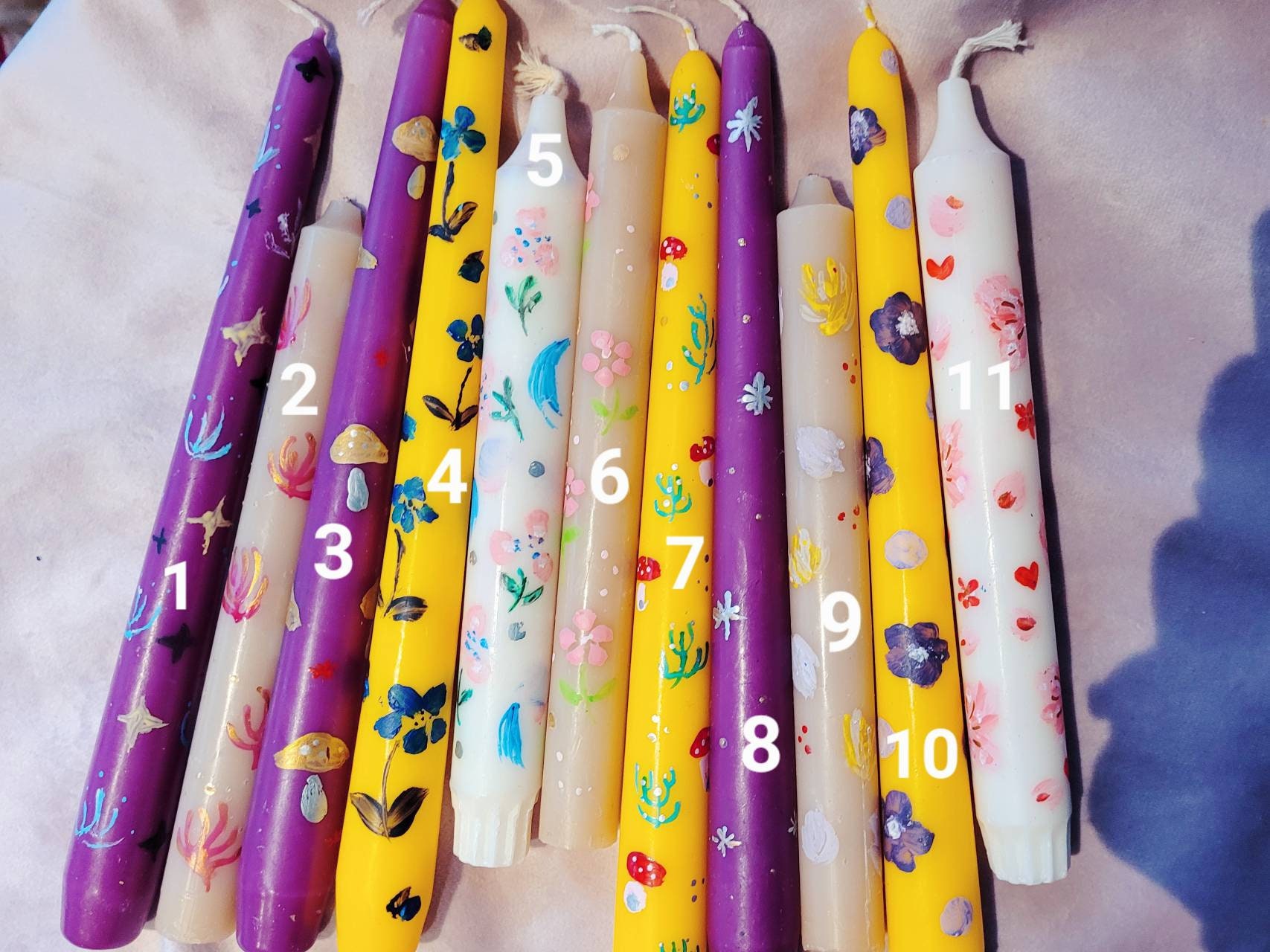 Hand Painted Candles Obsession Collection! Hand Painted Taper or ...