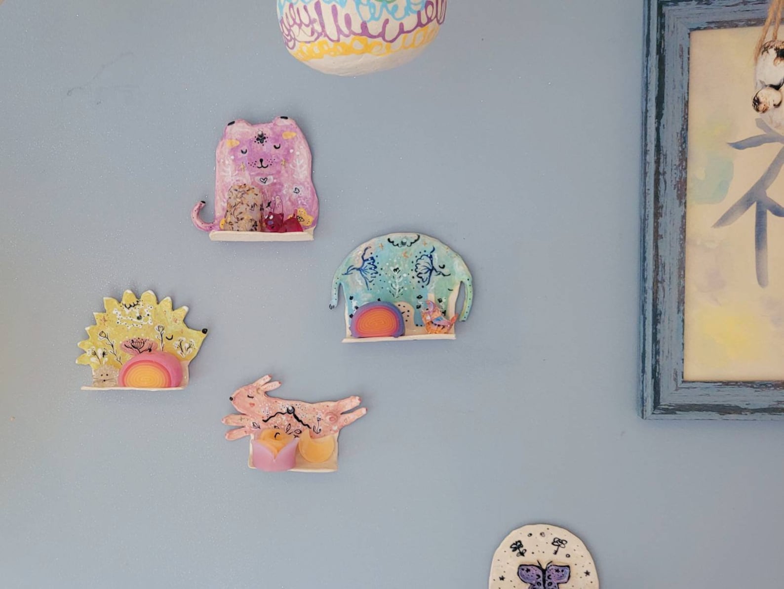 The Magic Animal Shrines! Handmade Ceramic Anima Wall Shelf, Candle ...