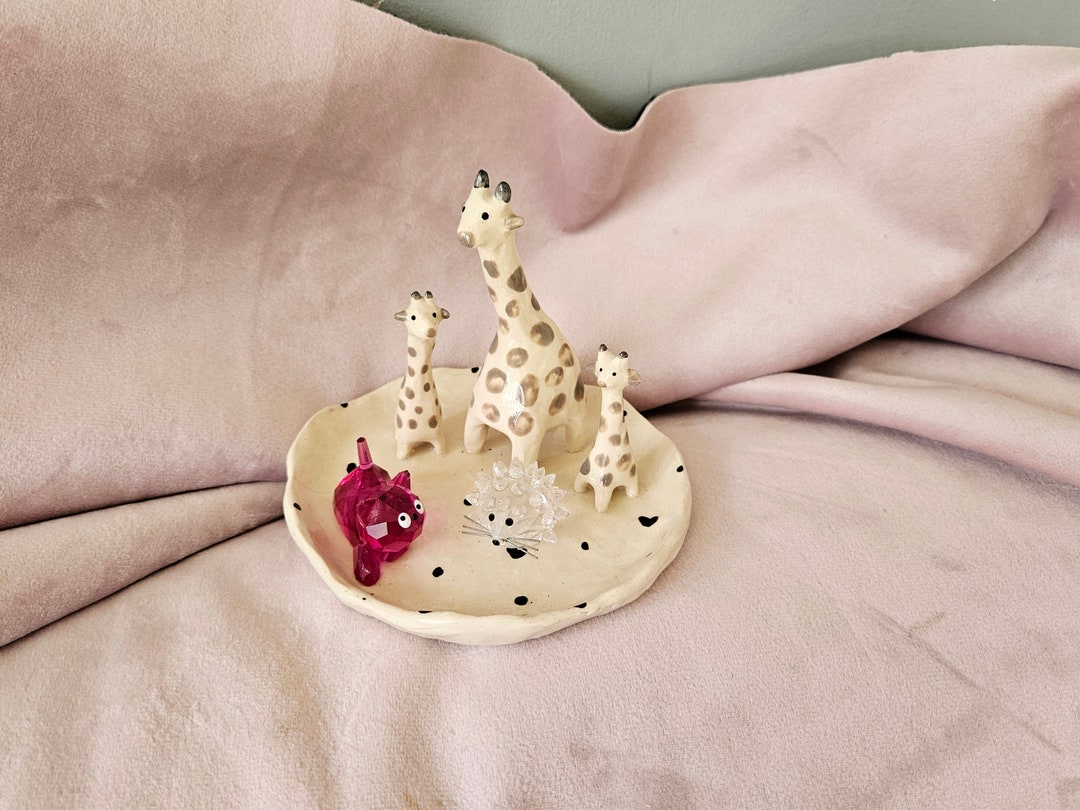 The Giraffe Family Dish- Handmade Tealight Holders, Candle Holders ...
