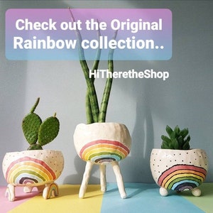 The Rainbow Pot Collection 2! Ceramic, Handmade Planter, Succulent Pot ...