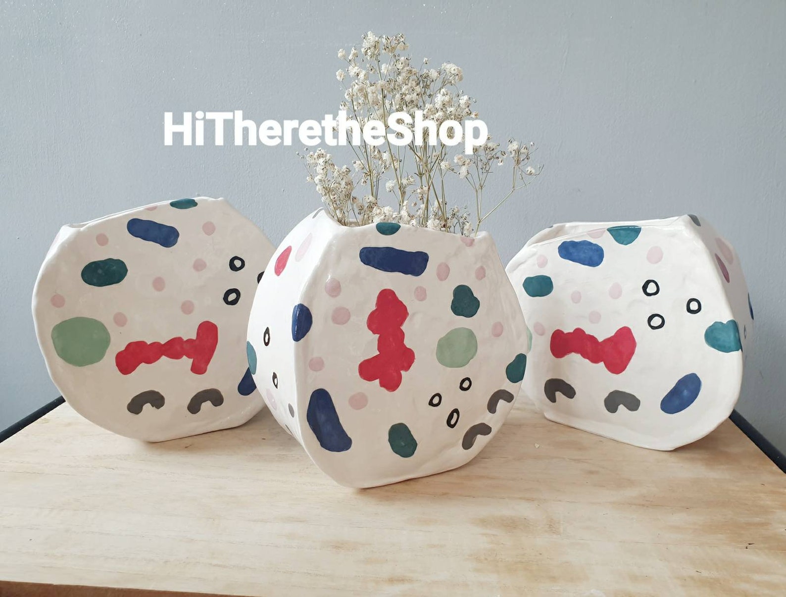 The Rainbow Candy Vase Handmade Ceramic Vase Home Décor - Etsy UK