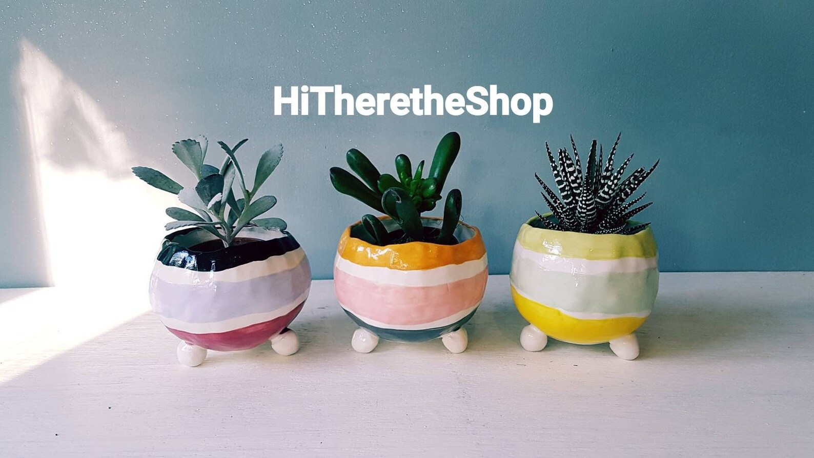 The Rainbow Candy Collection 2 - Handmade Ceramic Planter, Succulent ...