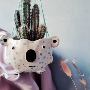 The Koala Bear Family Collection! Handmade Ceramic Hanging Plant Pot ...