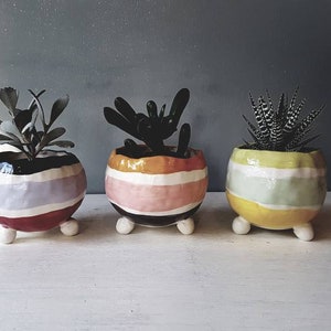 The Rainbow Candy Collection 2 - Handmade Ceramic Planter, Succulent ...