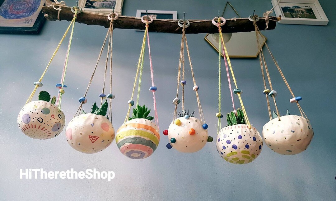 The Random Pots Collection - Handmade Ceramic Hanging Planters ...